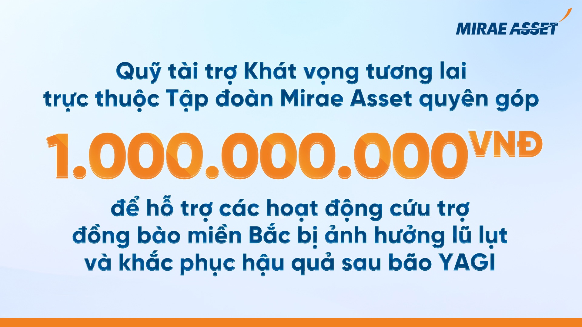 Mirae Asset chung tay hỗ trợ đồng bào miền Bắc sau bão YAGI | Mirae Asset Securities (Vietnam) JSC